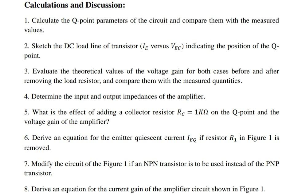 Calculations and Discussion: 1. Calculate the Q-point | Chegg.com