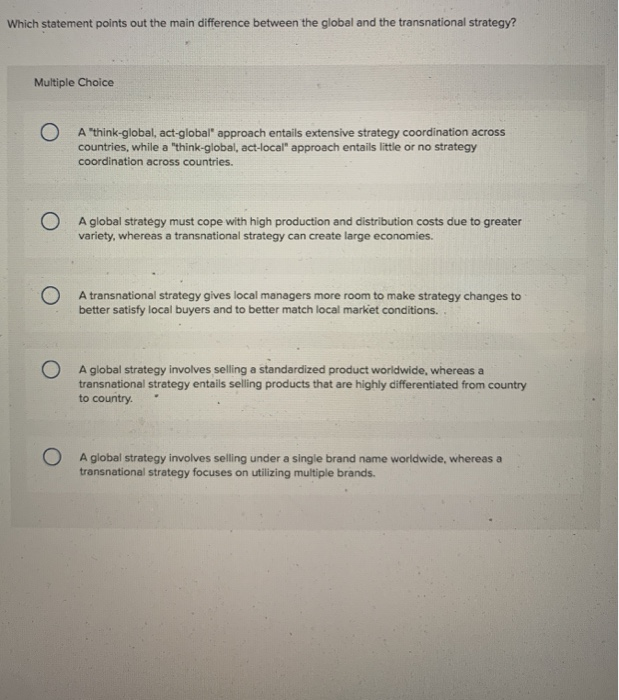Solved Which statement points out the main difference | Chegg.com