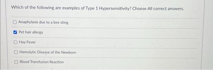 Solved Which of the following are examples of Type 1 | Chegg.com