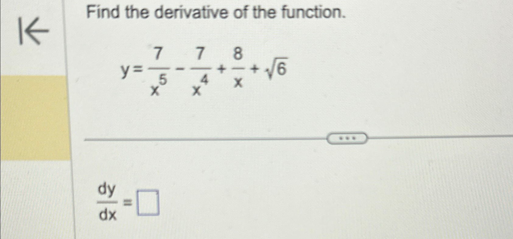 Solved Find the derivative of the | Chegg.com