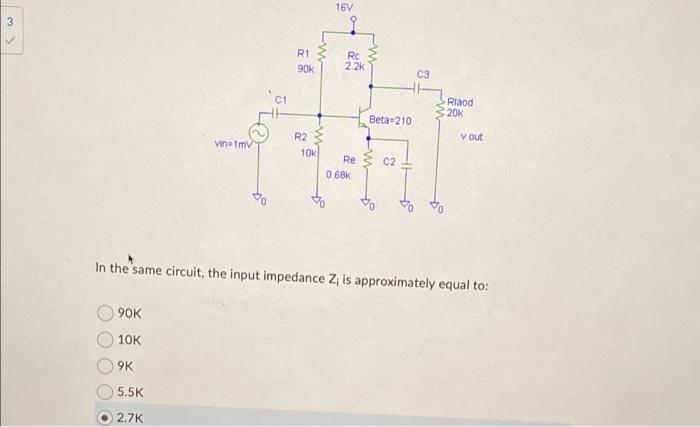 Solved vin-5mV 2 yo R1 10k R2 2.2k 10V V out In the | Chegg.com