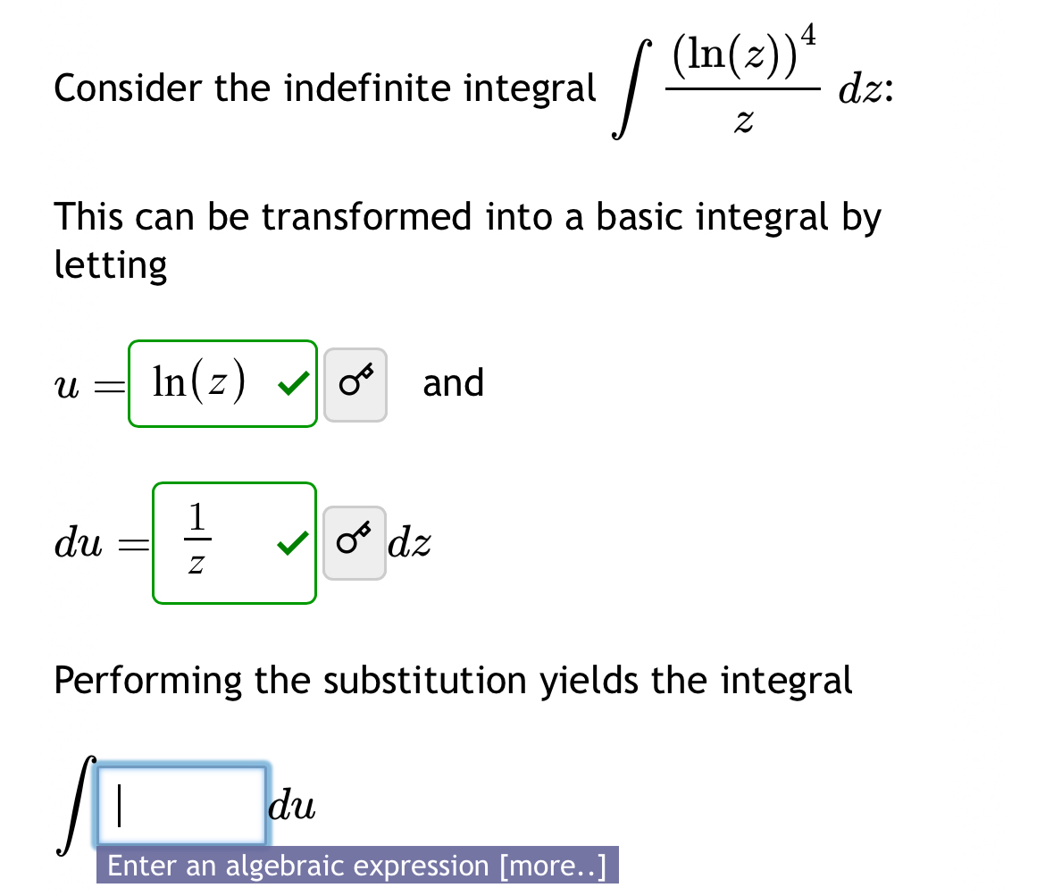 Solved Consider the indefinite integral ∫﻿﻿(ln(z))4zdz | Chegg.com