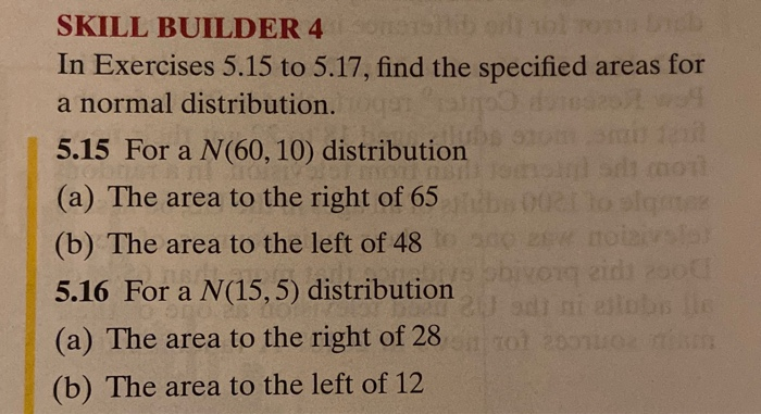 Solved SKILL BUILDER 4 In Exercises 5.15 to 5.17, find the | Chegg.com