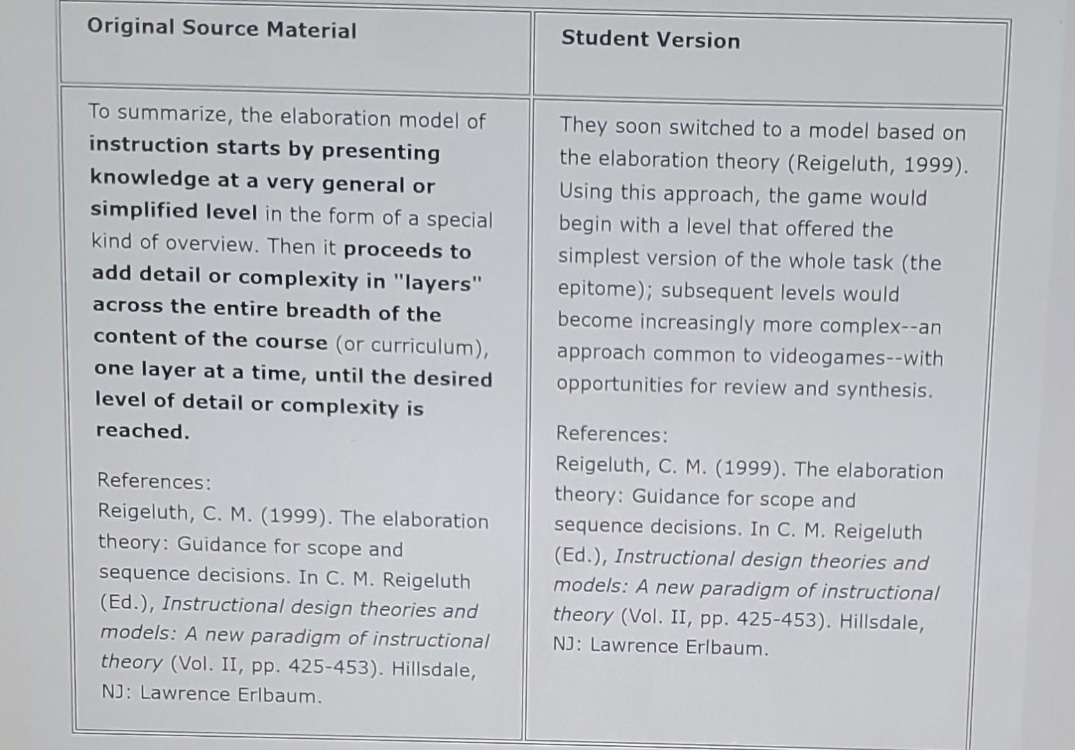 Original Source Material Student Version To | Chegg.com