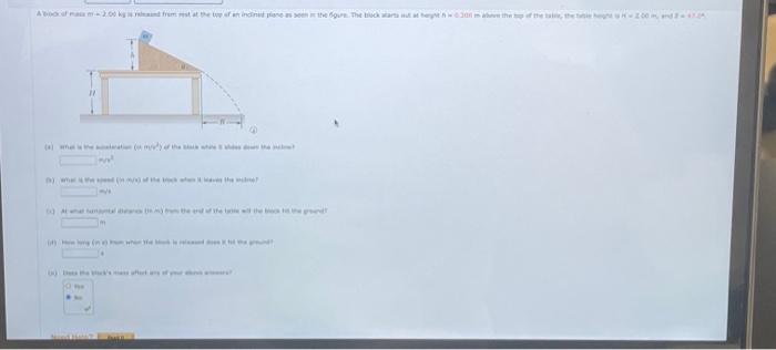 Solved A block of mass m = 2.00 kg is released from rest at | Chegg.com