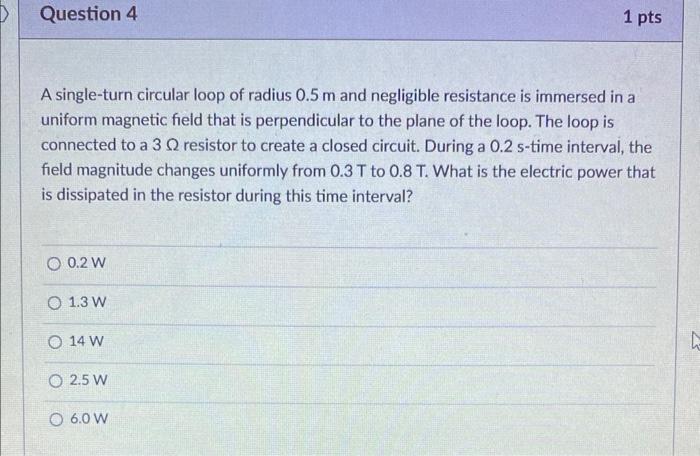 Solved A single-turn circular loop of radius 0.5 m and | Chegg.com