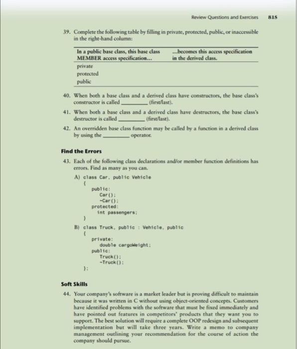 Solved More about Classes and Object-Oriented Programming; | Chegg.com