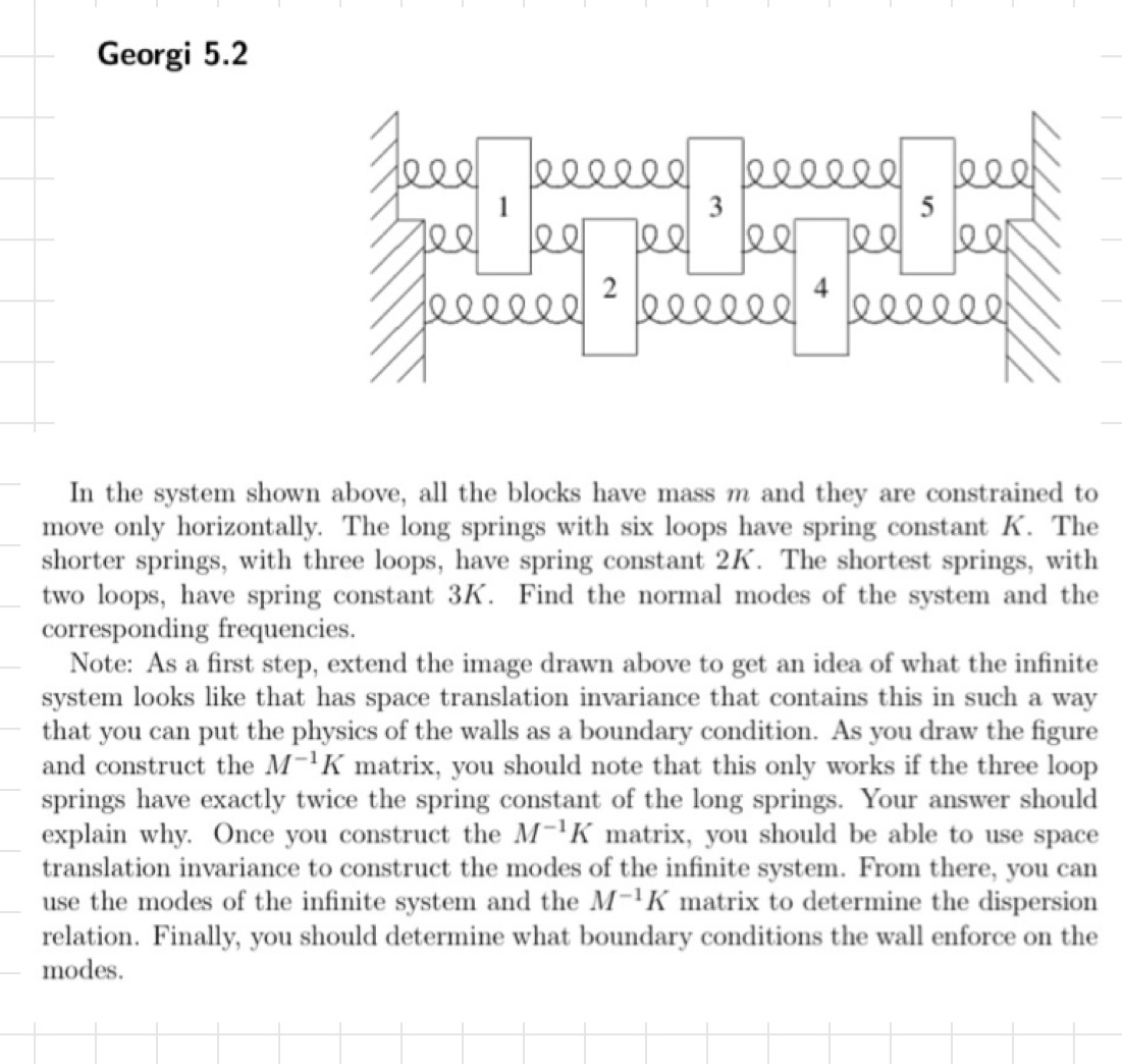 Solved Georgi 5.2In the system shown above, all the blocks | Chegg.com