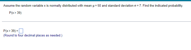 Solved Assume the random variable x ﻿is normally distributed | Chegg.com