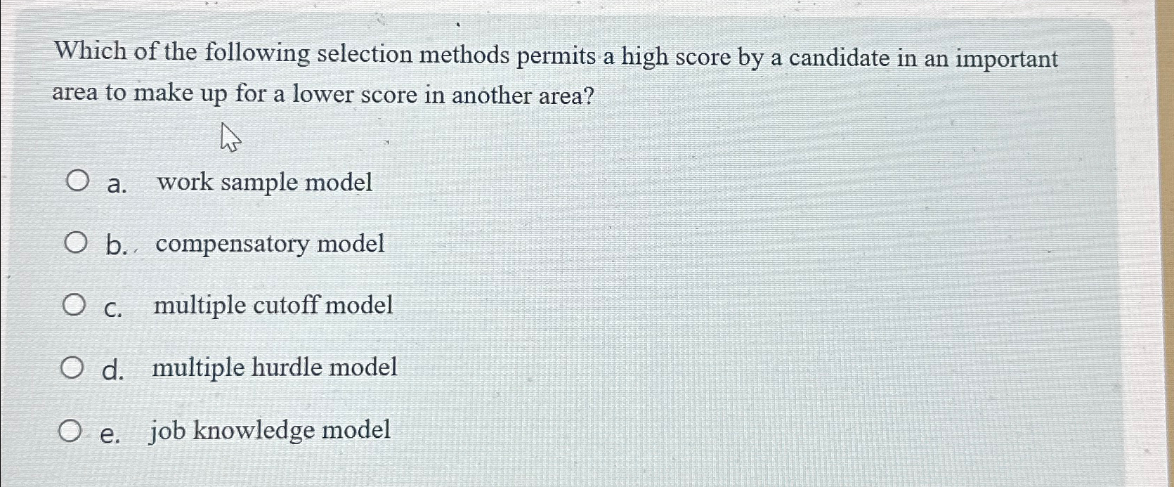 Solved Which of the following selection methods permits a | Chegg.com