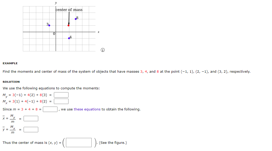 Solved EXAMPLEFind the moments and center of mass of the | Chegg.com