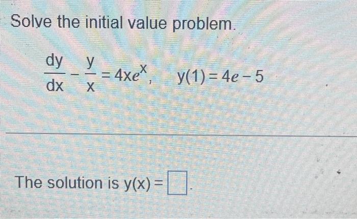 Solved Solve the initial value problem. | Chegg.com