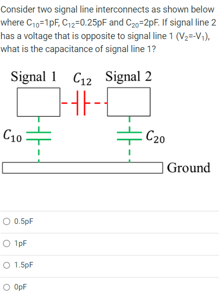 Solved Consider two signal line interconnects as shown | Chegg.com