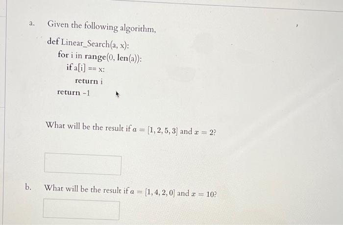 Solved When running an insertion sort algorithm on the lise | Chegg.com