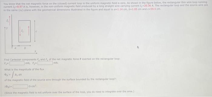 Solved You know that the net magnetic force on the (closed) | Chegg.com
