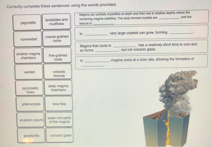 Solved Correctly complete these sentences using the words | Chegg.com