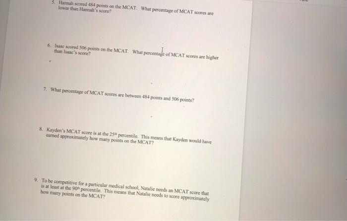 Solved Part 1: Applying what you know about the Normal | Chegg.com