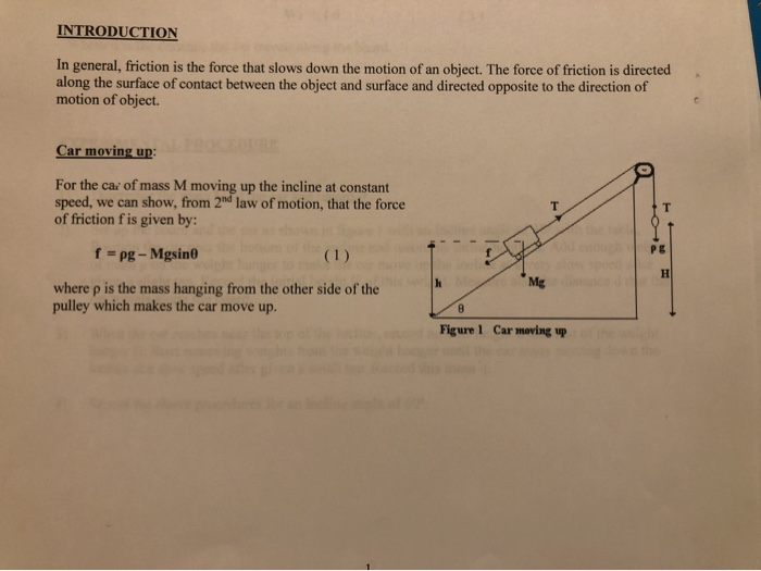 Solved INTRODUCTION In general, friction is the force that | Chegg.com