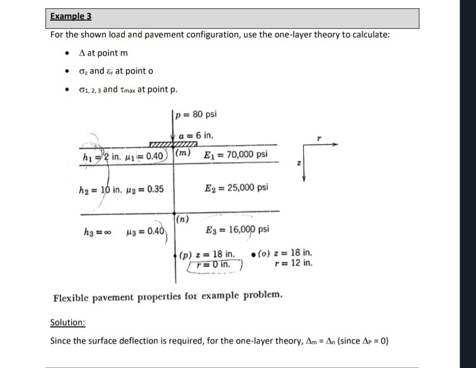 Solved For the shown load and pavement configuration, use | Chegg.com