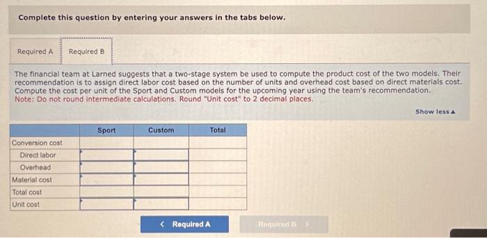 Solved Problem 6-71 (Algo) Operations Costing and Two-Stage | Chegg.com