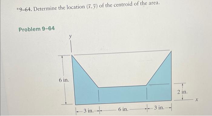 Solved *9-64. Determine the location (7,5) of the centroid | Chegg.com