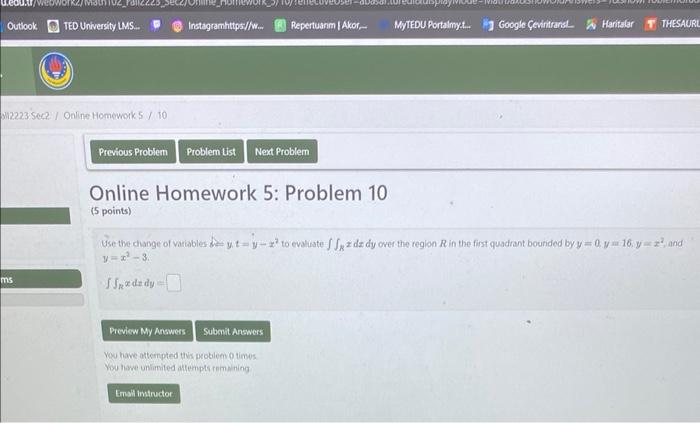 Solved Online Homework 5: Problem 10 (5 points) Use the | Chegg.com