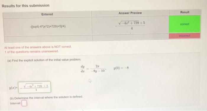 Solved Hello! I am struggling part B. Intervals are tricky | Chegg.com