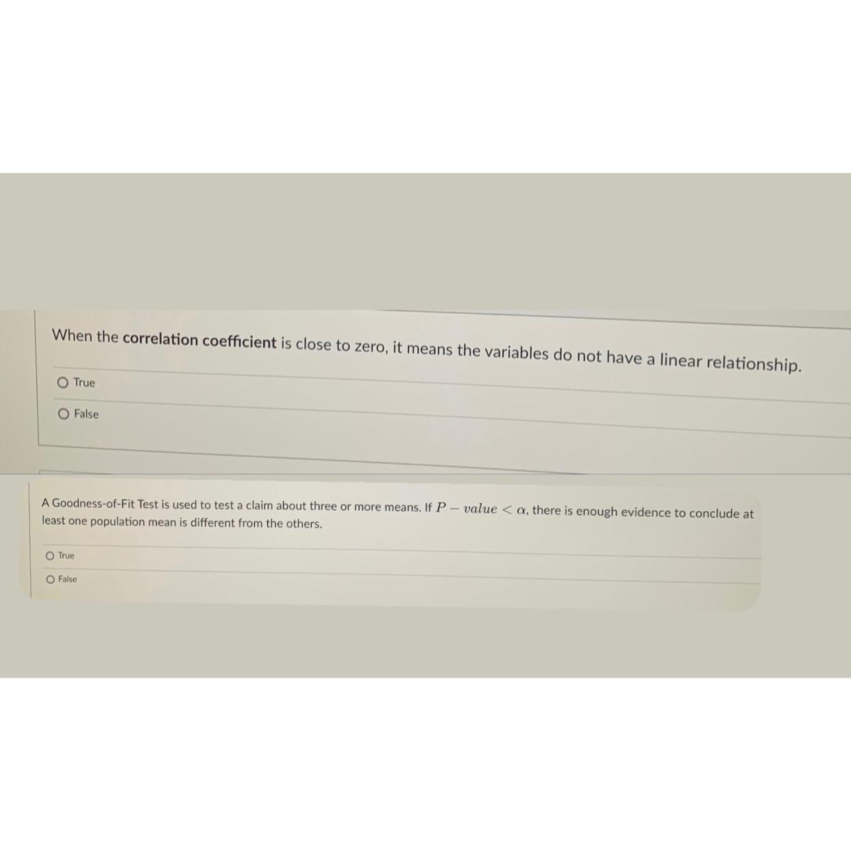 Solved When the correlation coefficient is close to zero, it | Chegg.com
