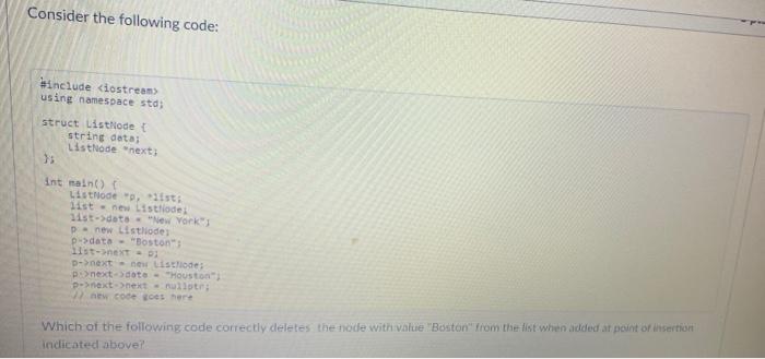 Solved Consider the following code: include using namespace | Chegg.com
