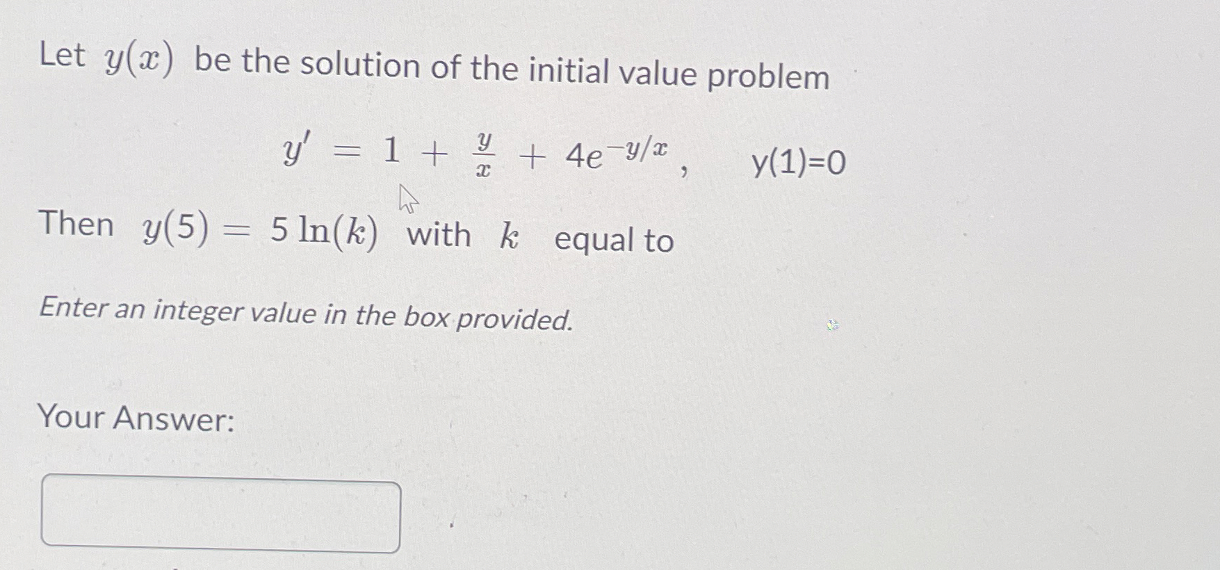 Solved Let y(x) ﻿be the solution of the initial value | Chegg.com