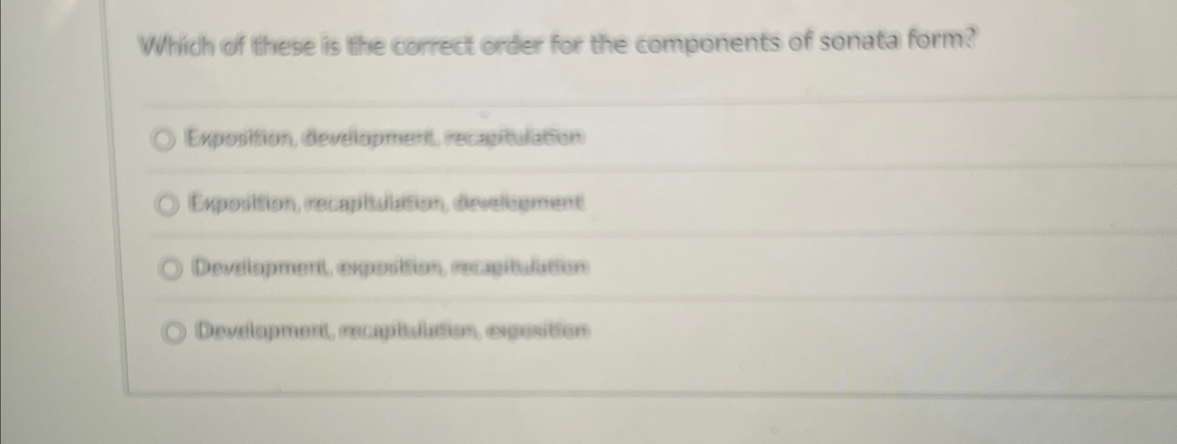 Solved Which of these is the comect order for the components | Chegg.com