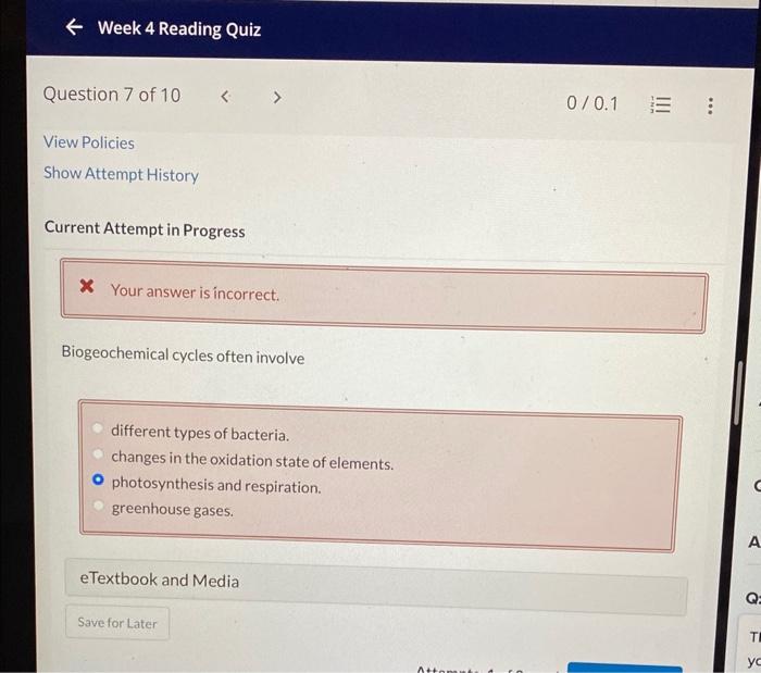 Solved Current Attempt in Progress * Your answer is | Chegg.com