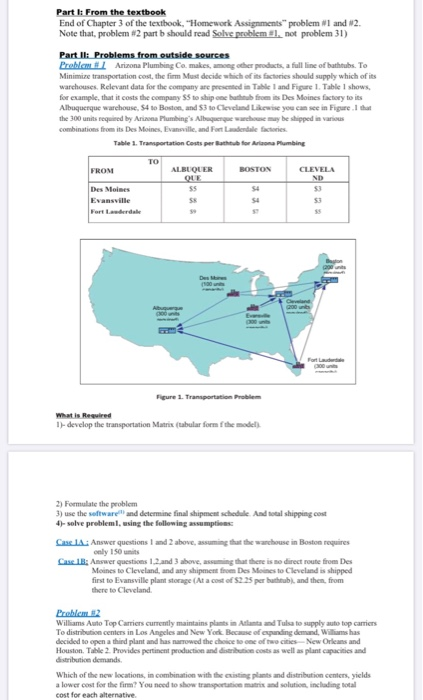 Part 1: From the textbook End of Chapter 3 of the | Chegg.com