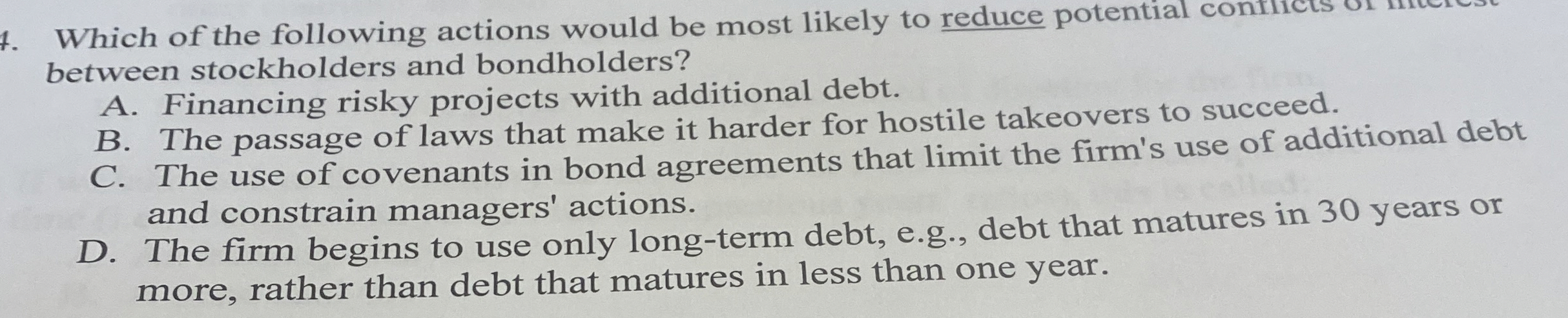 Solved Which of the following actions would be most likely | Chegg.com