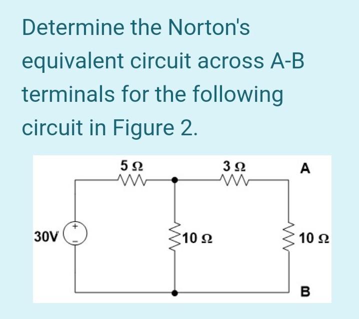 Solved Determine the Norton's equivalent circuit across A-B | Chegg.com