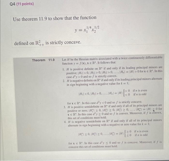 Solved Use theorem 11.9 to show that the function | Chegg.com