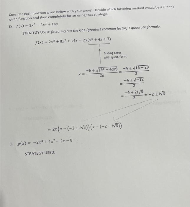 Solved consider each function given below with your group. | Chegg.com