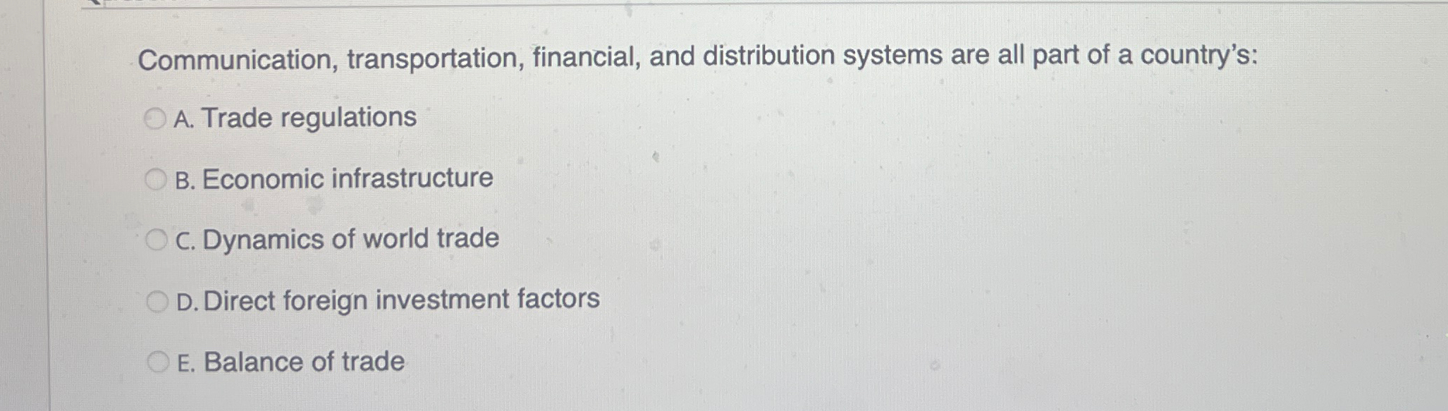 Solved Communication, transportation, financial, and | Chegg.com