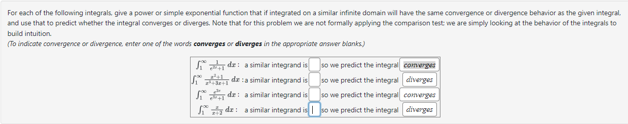 Solved For each of the following integrals, give a power or | Chegg.com