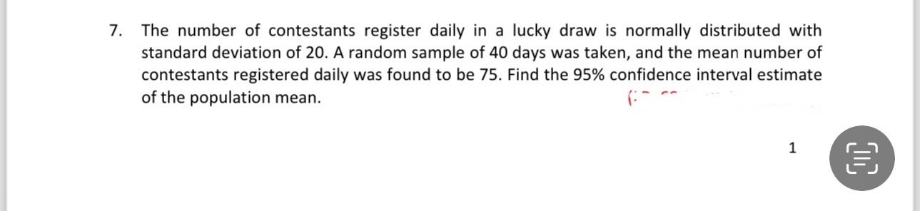 The number of contestants register daily in a lucky | Chegg.com