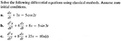 Solved Solve the following differential equations using | Chegg.com