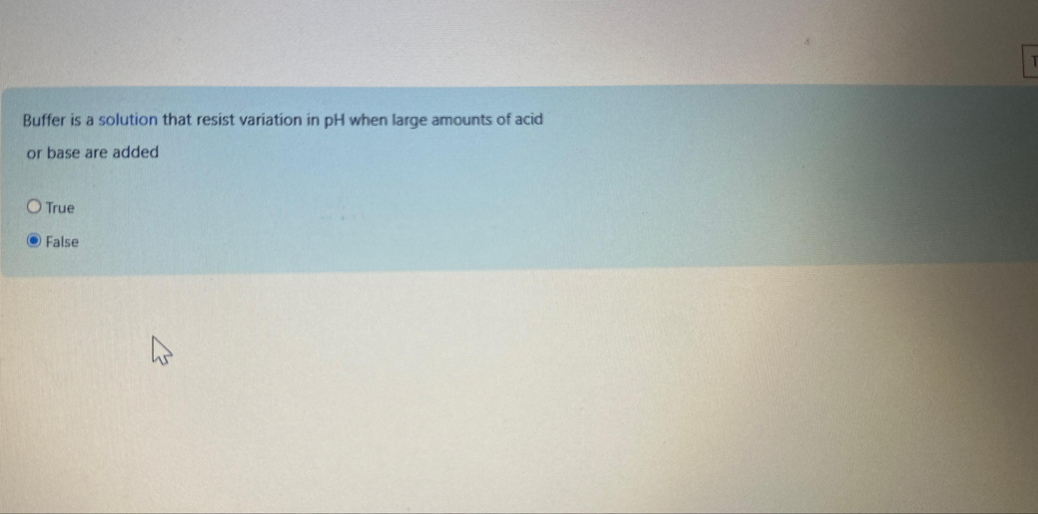 Solved Buffer is a solution that resist variation in pH | Chegg.com
