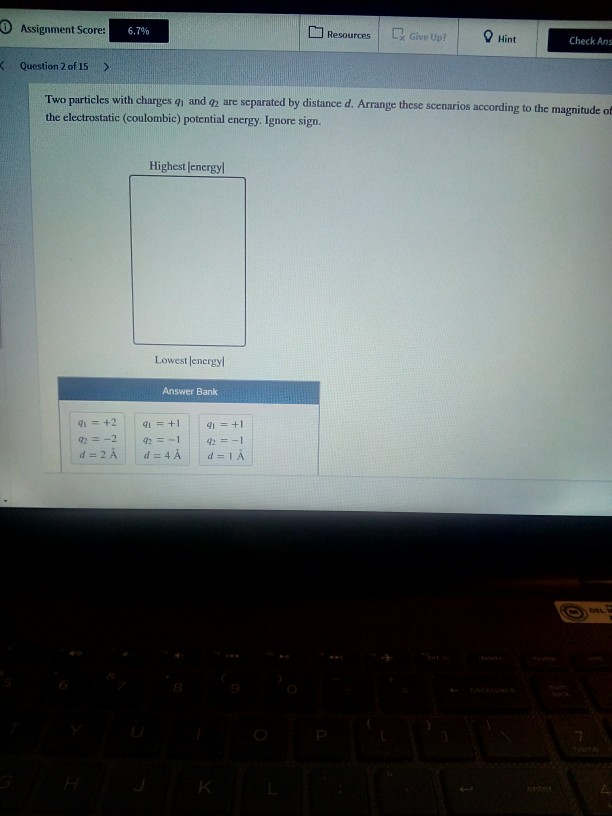 Solved Assignment Score: 6.7% Resources Give Up? Hint Check | Chegg.com