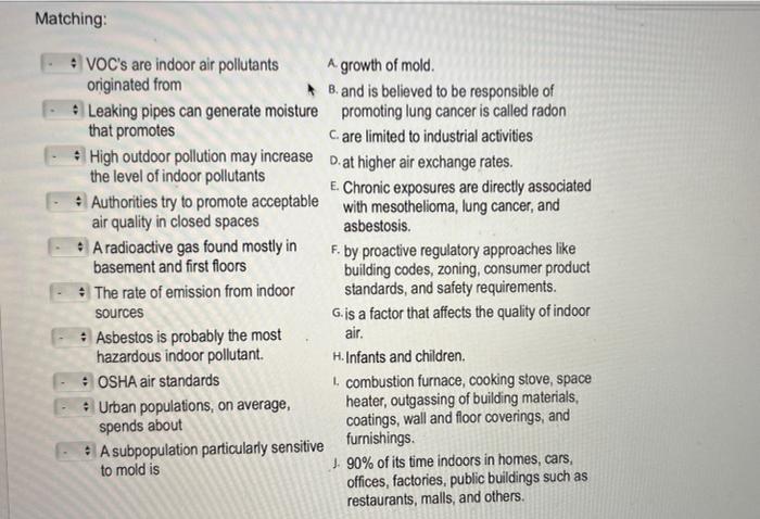 Solved Matching: | Chegg.com