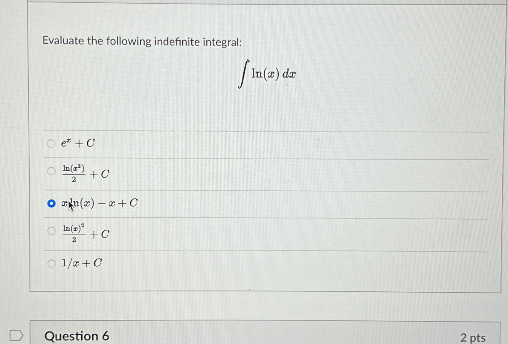 Solved Evaluate the following indefinite | Chegg.com
