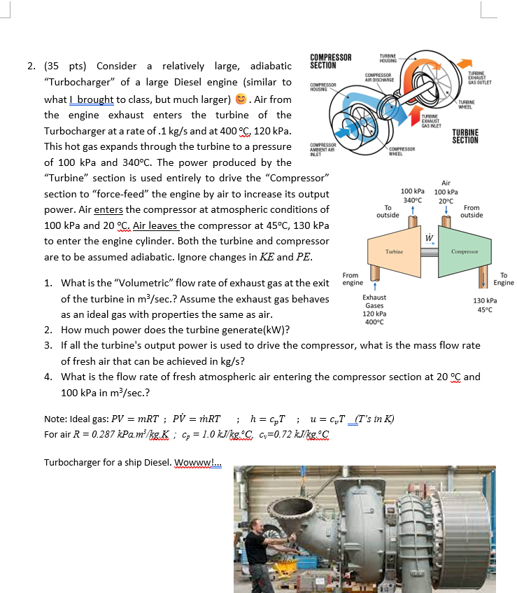 Solved (35 pts) ﻿Consider a relatively large, | Chegg.com