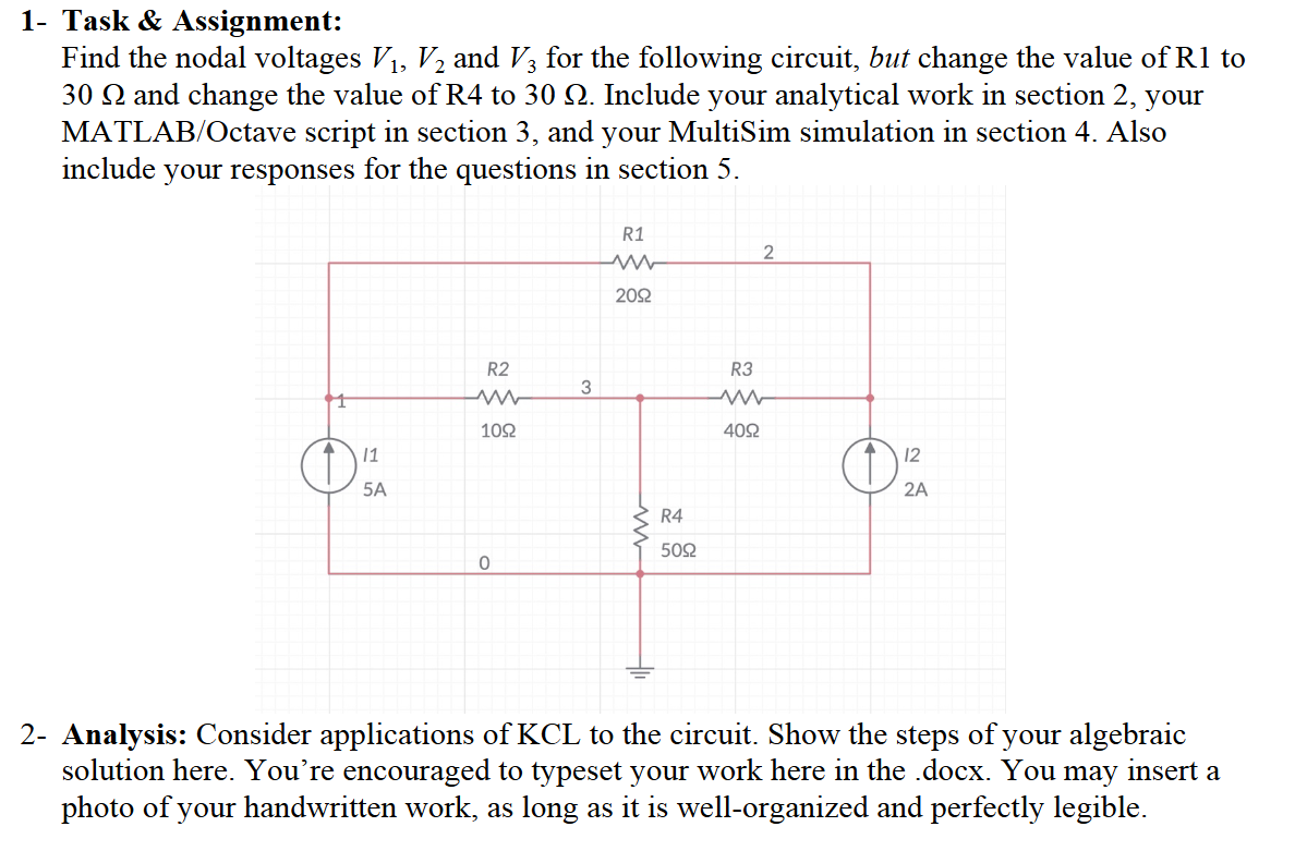 Solved 2- ﻿Analysis: Consider applications of KCL to the | Chegg.com