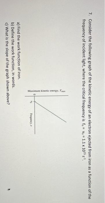 Solved 7. Consider the following graph of the kinetic energy | Chegg.com