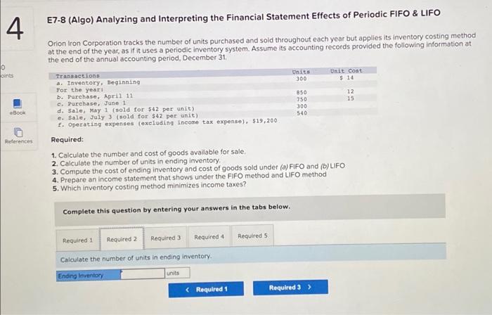 Solved E7-8 (Algo) Analyzing and Interpreting the Financial | Chegg.com