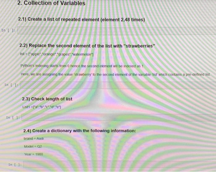 Solved 1. Introduction to Variables 1.1) What will be the | Chegg.com